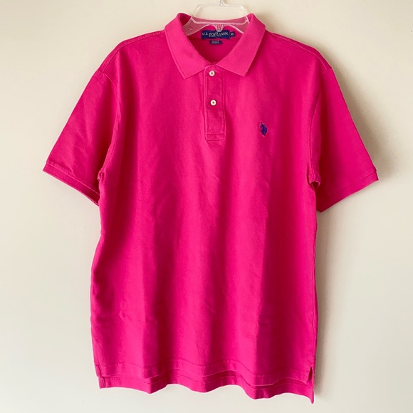 U.S. Polo Assn. | Shirts | Us Polo Assn Mens Pink Magenta Polo Shirt Xl ...